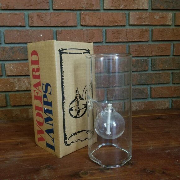 Wolfard | Other | Wolfard Oil Lamp 9 H X 334 W Clear Handblown Glass ...